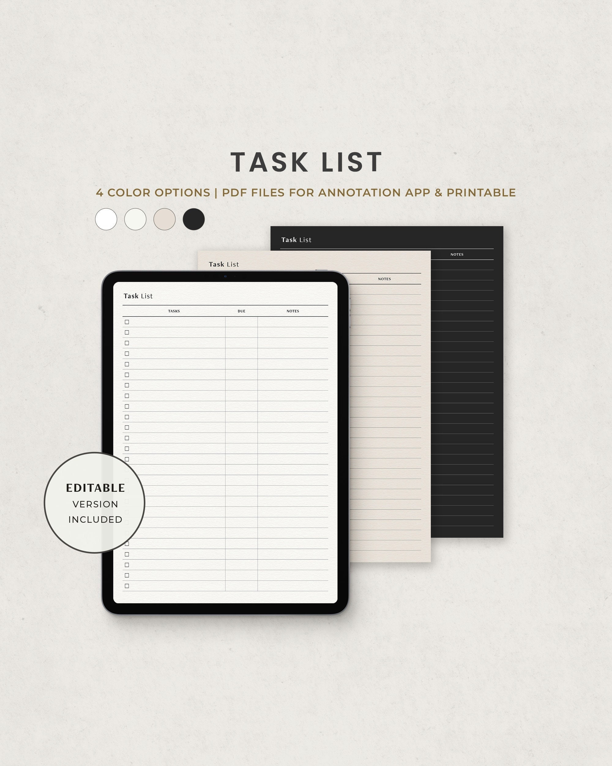 Task List to Do List Task Tracker Digital Planner Template - Etsy