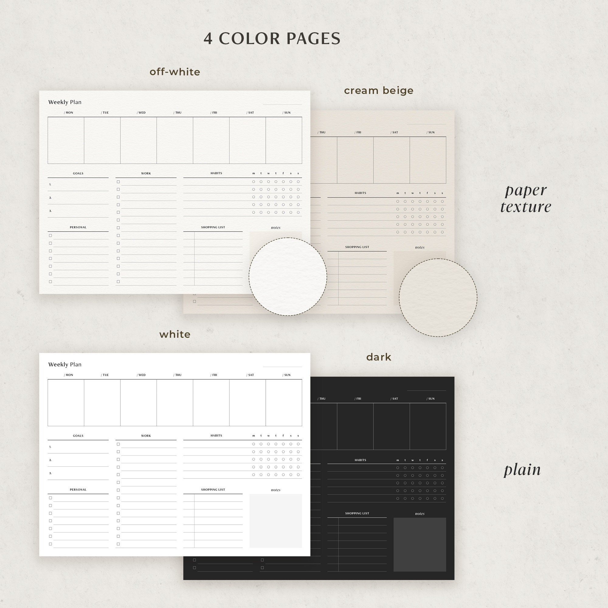 Digital Weekly Planner, Weekly Dashboard Template for Goodnotes ...