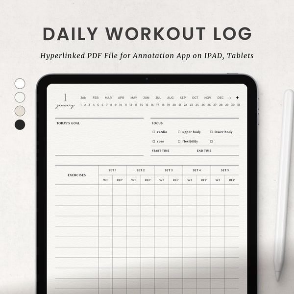 Workout Log - Etsy