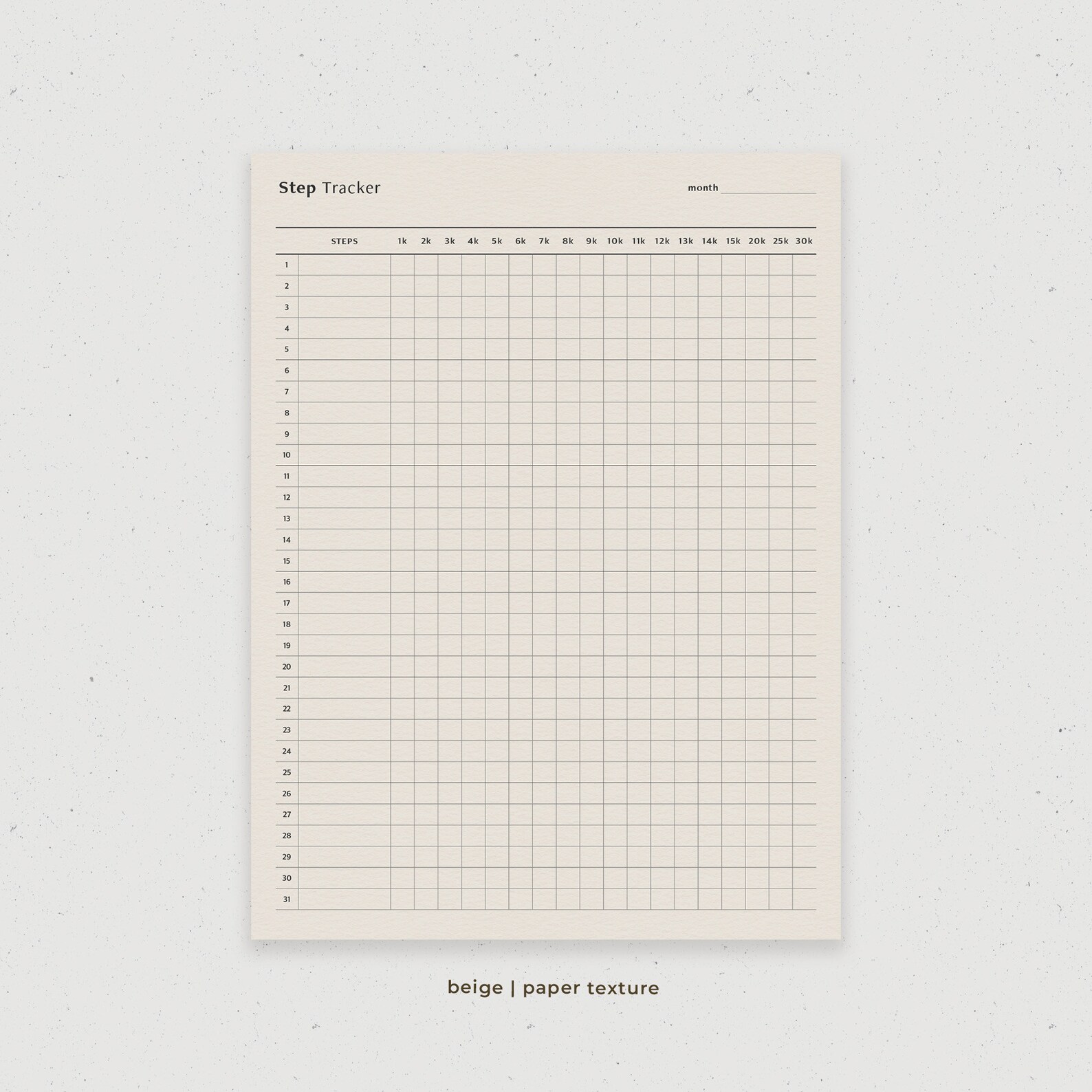 Step Tracker Walking Log Digital Planner Template for - Etsy