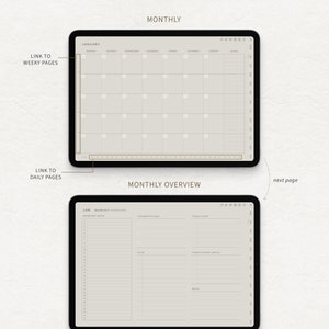 Undated Minimalist Digital Planner, Goodnotes Planner, iPad Neutral ...