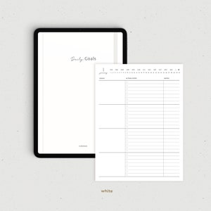 Daily Goal Planner, Goal Tracker, Goal Setting Digital Planner Template ...