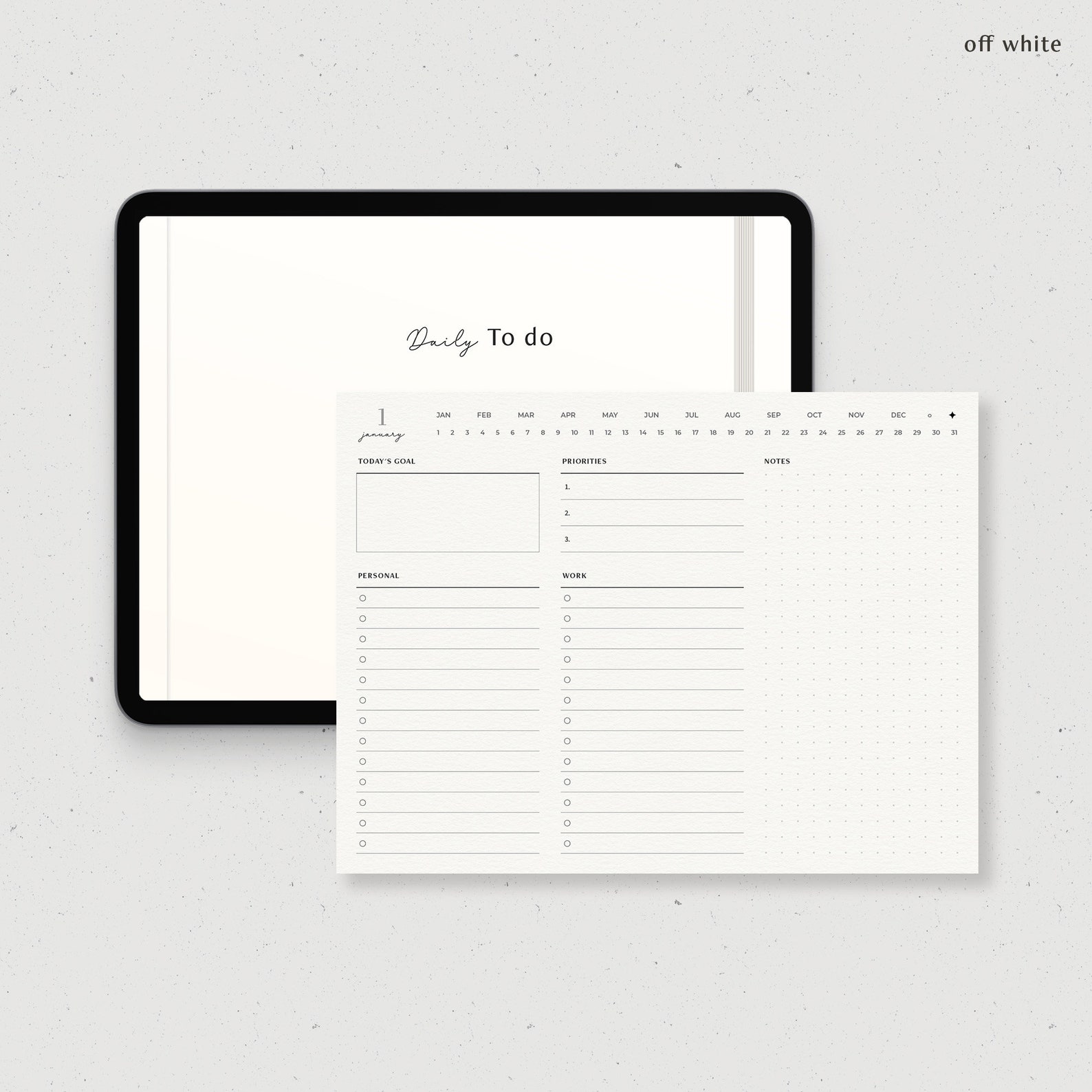 Daily to Do List, Checklist, Hyperlinked Task List Digital Planner for ...