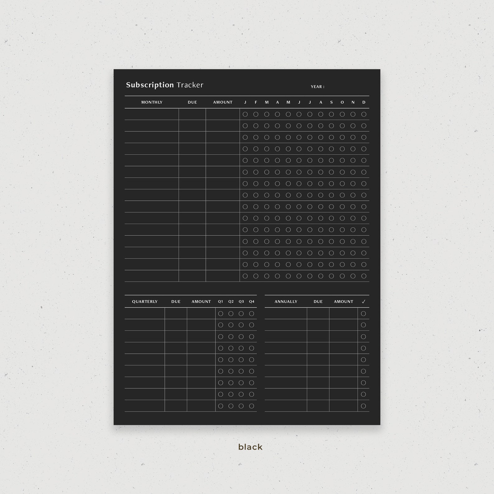 Subscription Tracker Membership Bill Log Digital Planner | Etsy