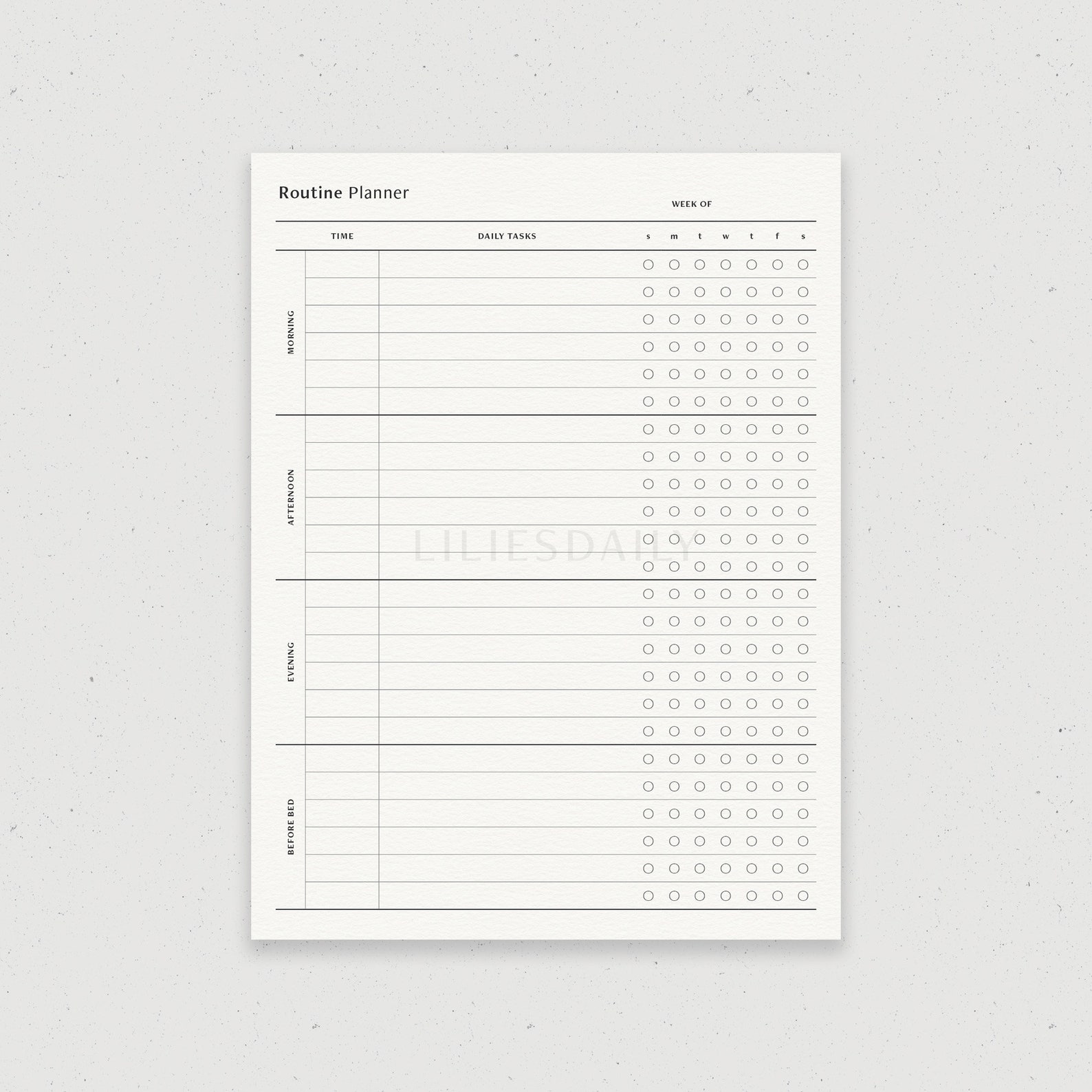 Routine Planner Daily Weekly Habit Tracker Digital Planner - Etsy