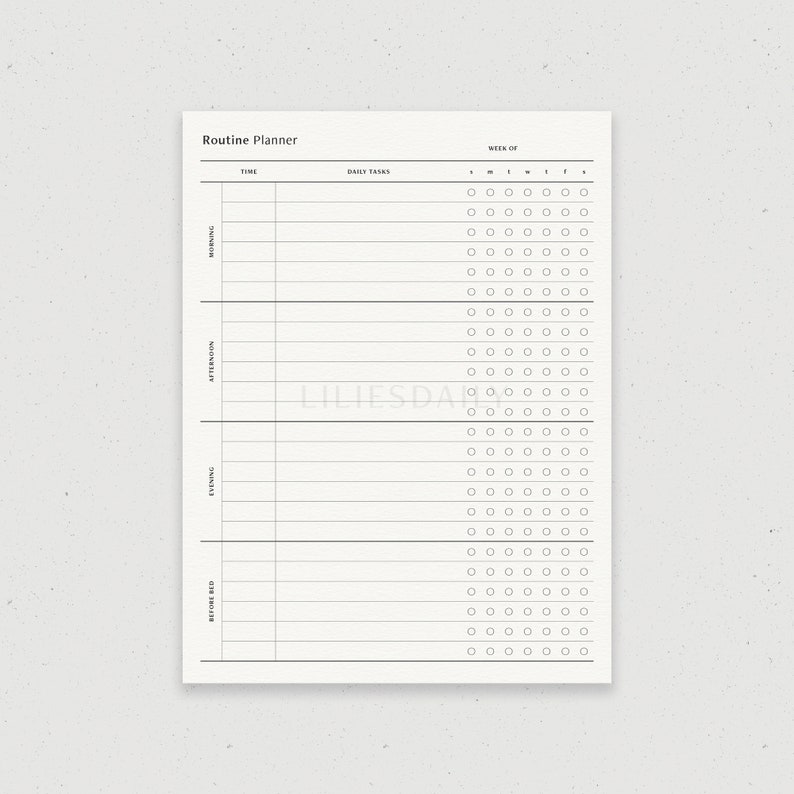 Routine Planner Daily Weekly Habit Tracker Digital Planner - Etsy