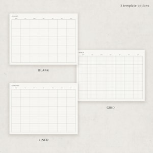 Monthly Planner, Monthly Calendar Undated Digital Planner Template for ...
