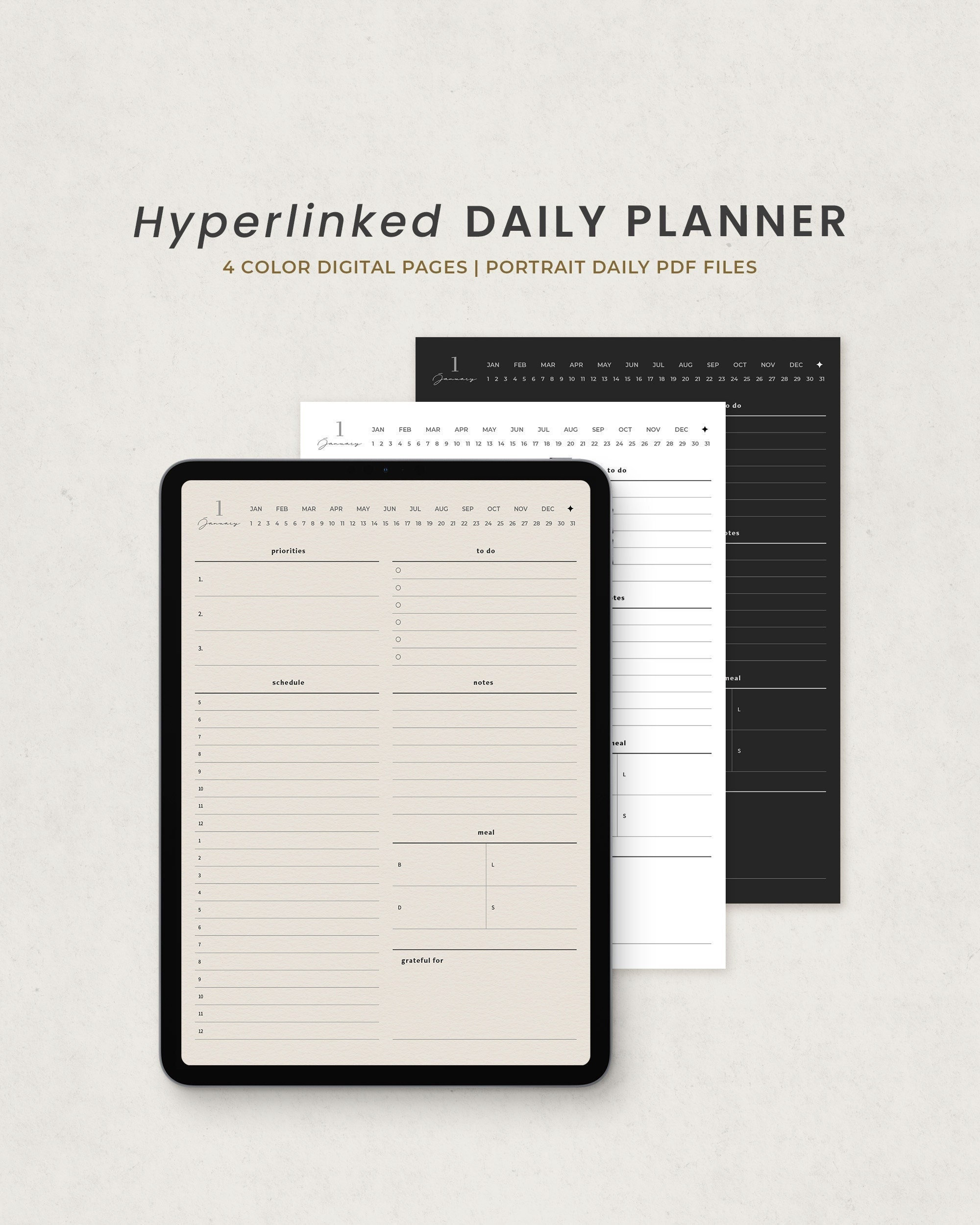 Digital Daily Planner for Ipad Goodnotes Notability - Etsy