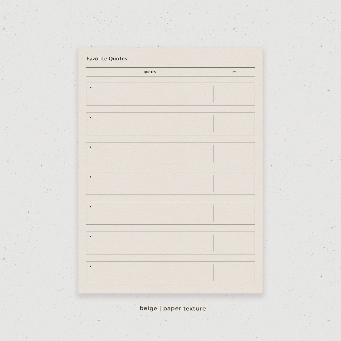 Favorite Quotes, Quote Journal, Inspirational Quote Log Digital Planner ...