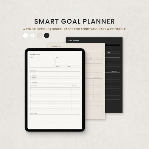SMART Goal Planner Goal Setting Digital Planner Template for - Etsy