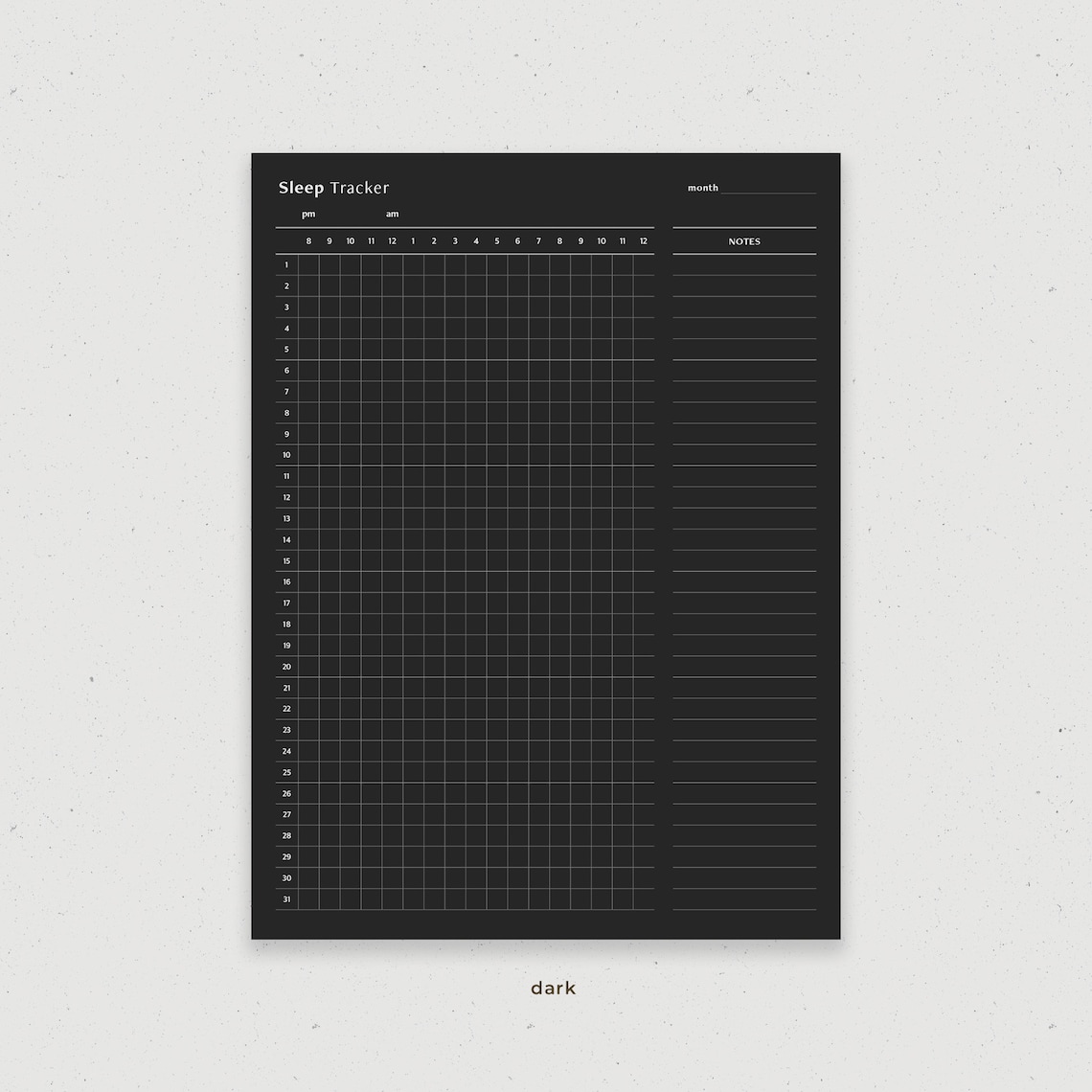 Sleep Tracker Daily Monthly Sleep Log Digital Planner | Etsy