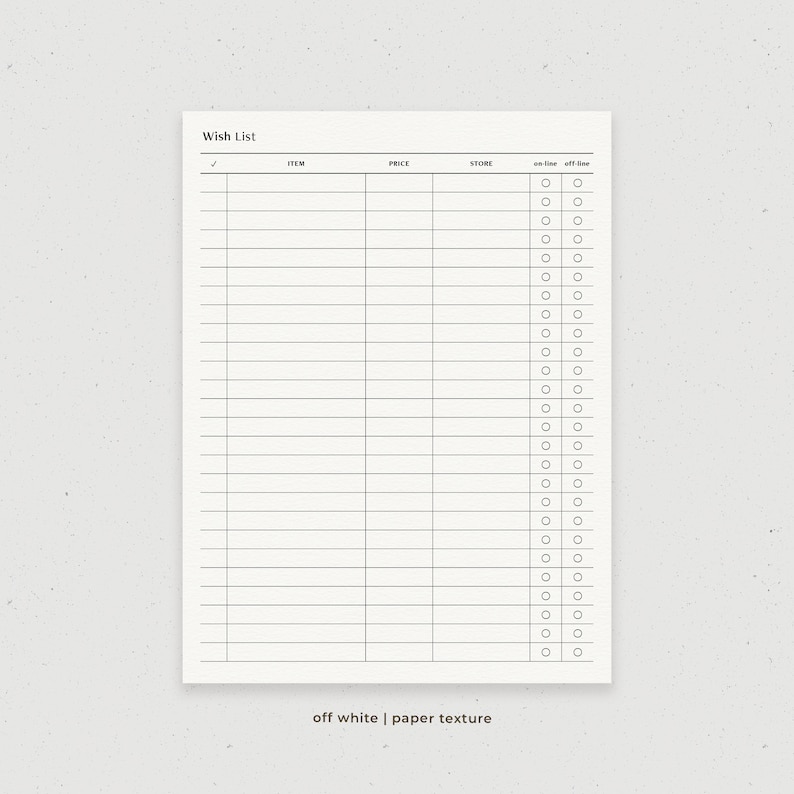 Wish List Bucket List Shopping Tracker Digital Planner - Etsy