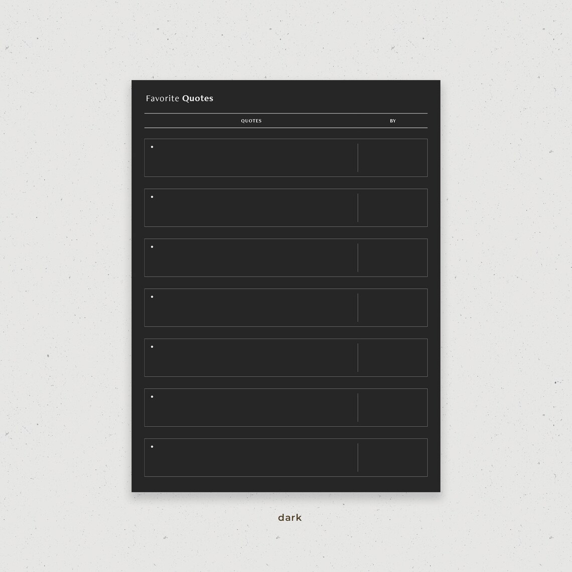 Favorite Quotes, Quote Journal, Inspirational Quote Log Digital Planner ...