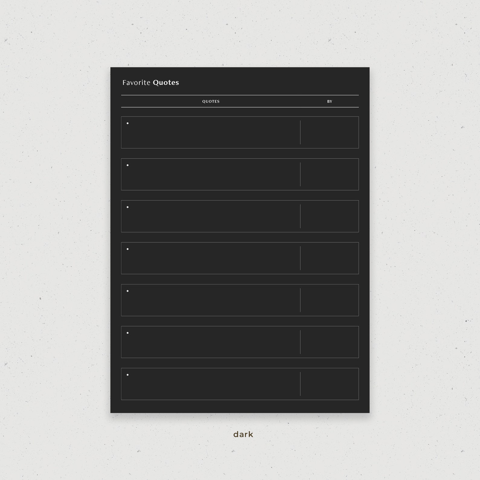 Favorite Quotes, Quote Journal, Inspirational Quote Log Digital Planner ...