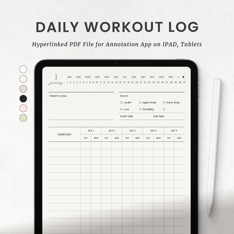 Workout Log - Etsy