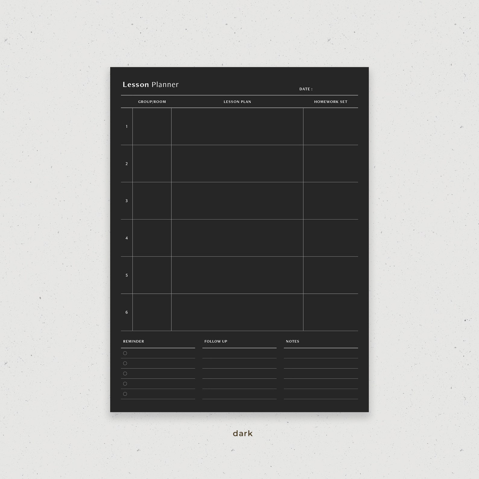 Lesson Plan Teacher Planner Class Agenda 6 Period Digital - Etsy