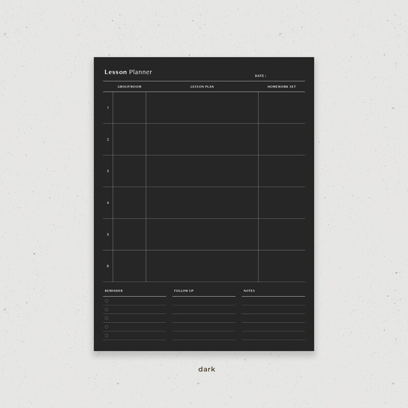 Lesson Plan Teacher Planner Class Agenda 6 Period Digital - Etsy