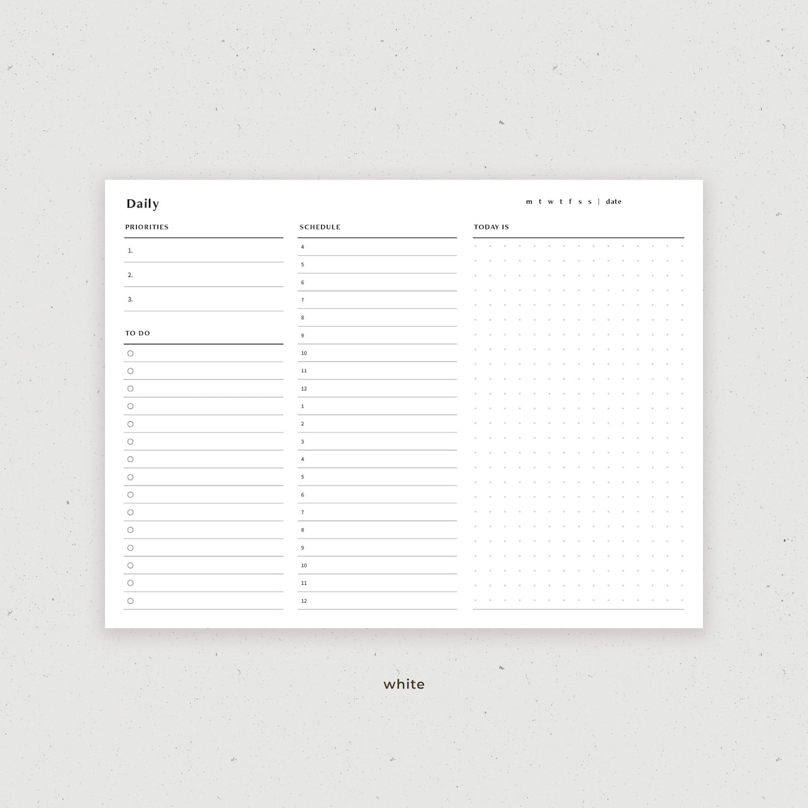 Daily Planner Landscape Digital Template for Goodnotes on - Etsy