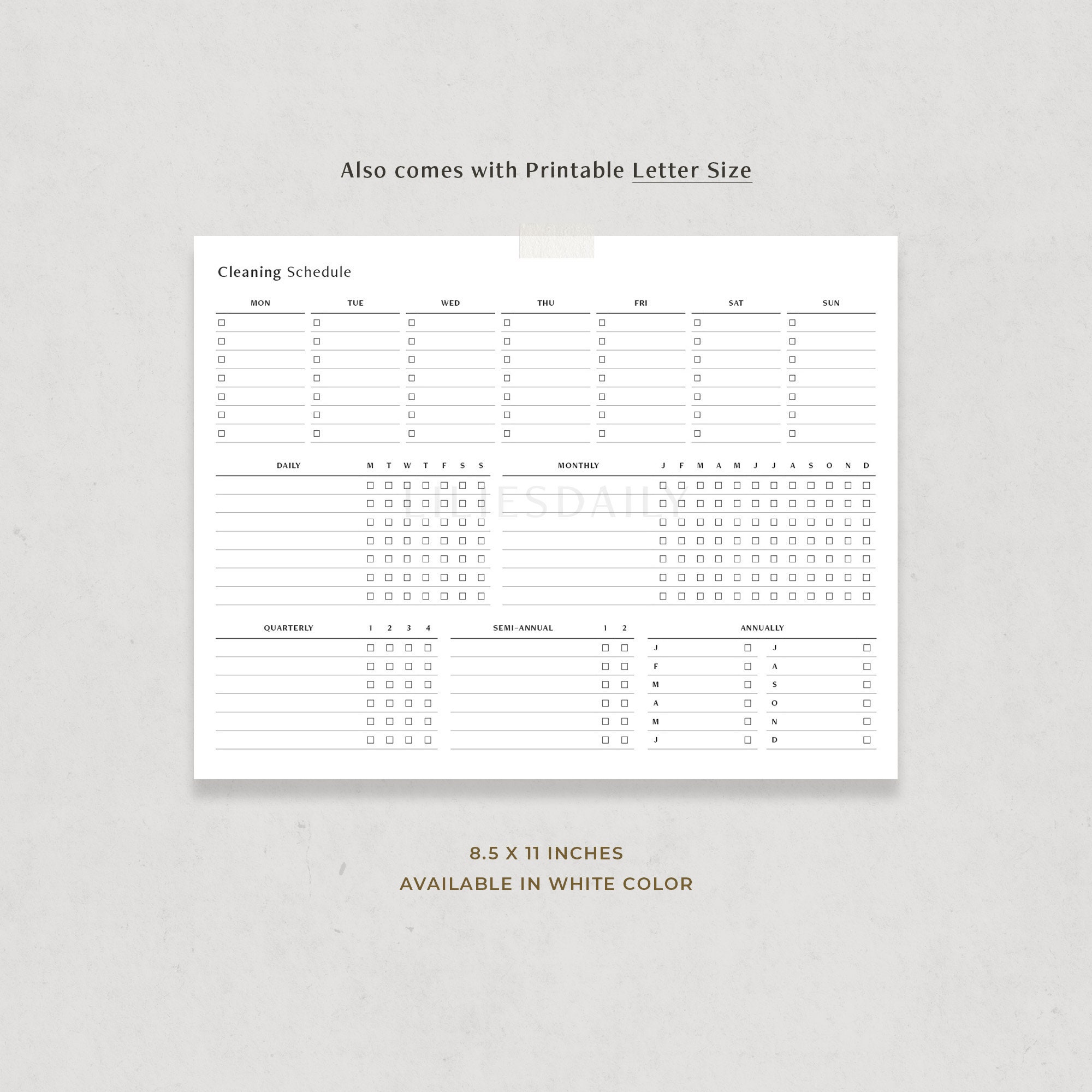 Digital Cleaning Schedule, Home Cleaning Template, Weekly House Chores ...