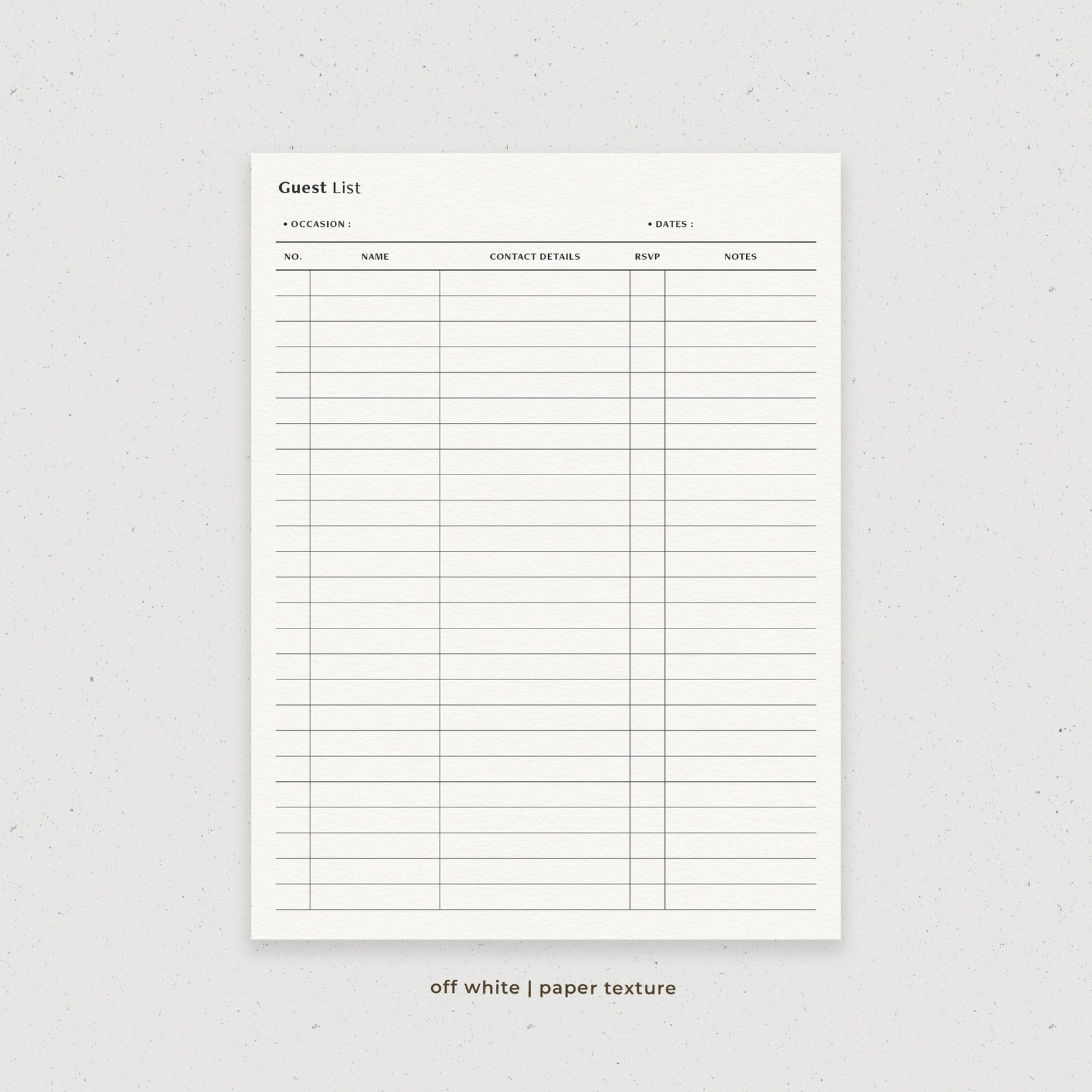 Guest List Tracker, Event Attendance Log, Party Digital Planner ...