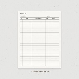 Guest List Tracker, Event Attendance Log, Party Digital Planner ...