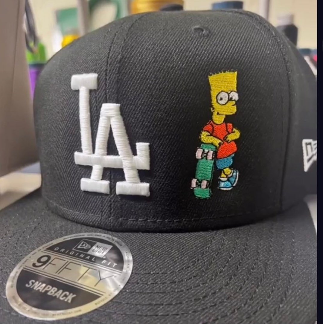The Simpsons Bart Simpson LA Black New Era Snapback Hat Custom - Etsy