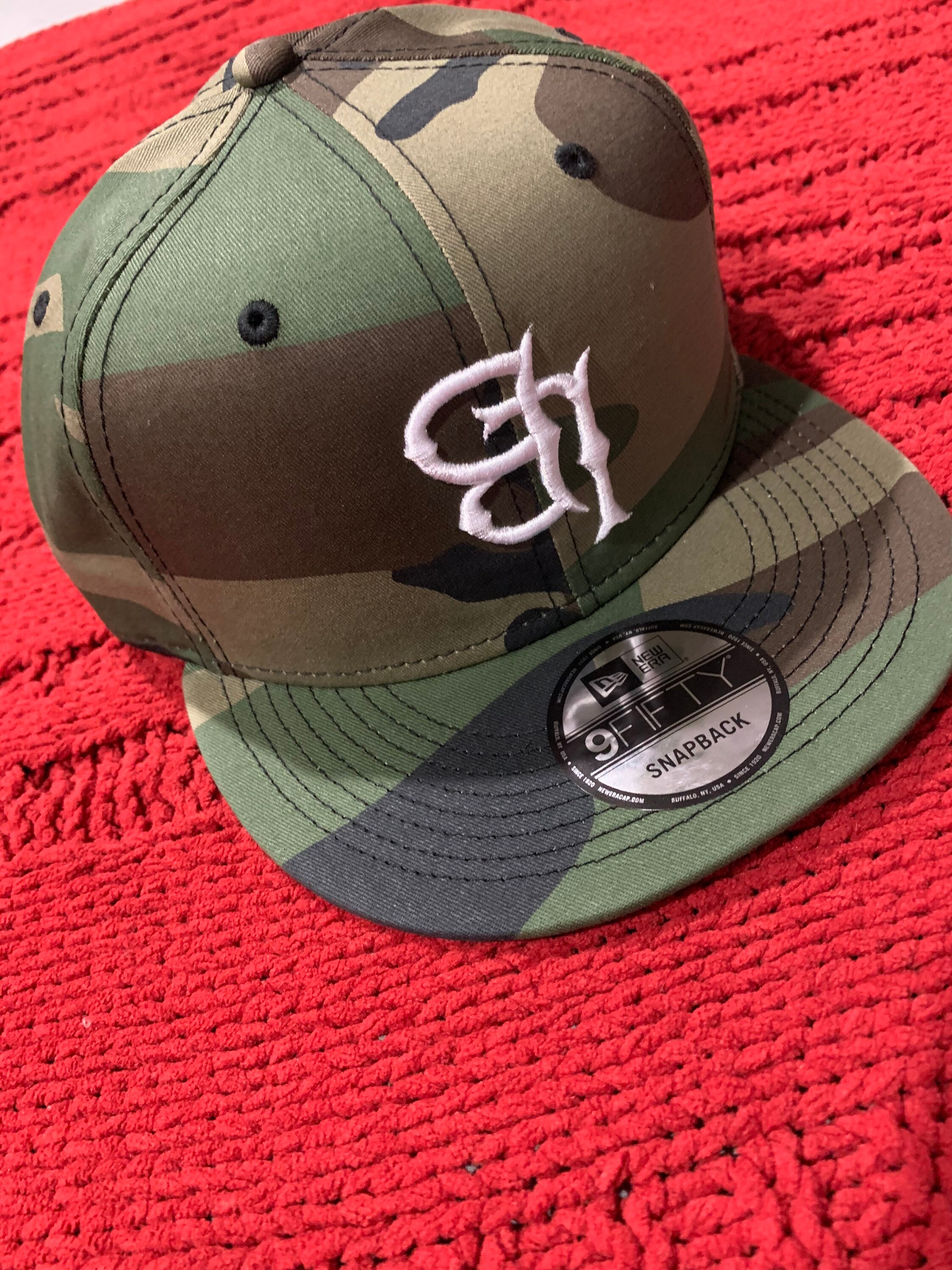 Upside Down LB New Era SnapBack Camo Hat White | Etsy
