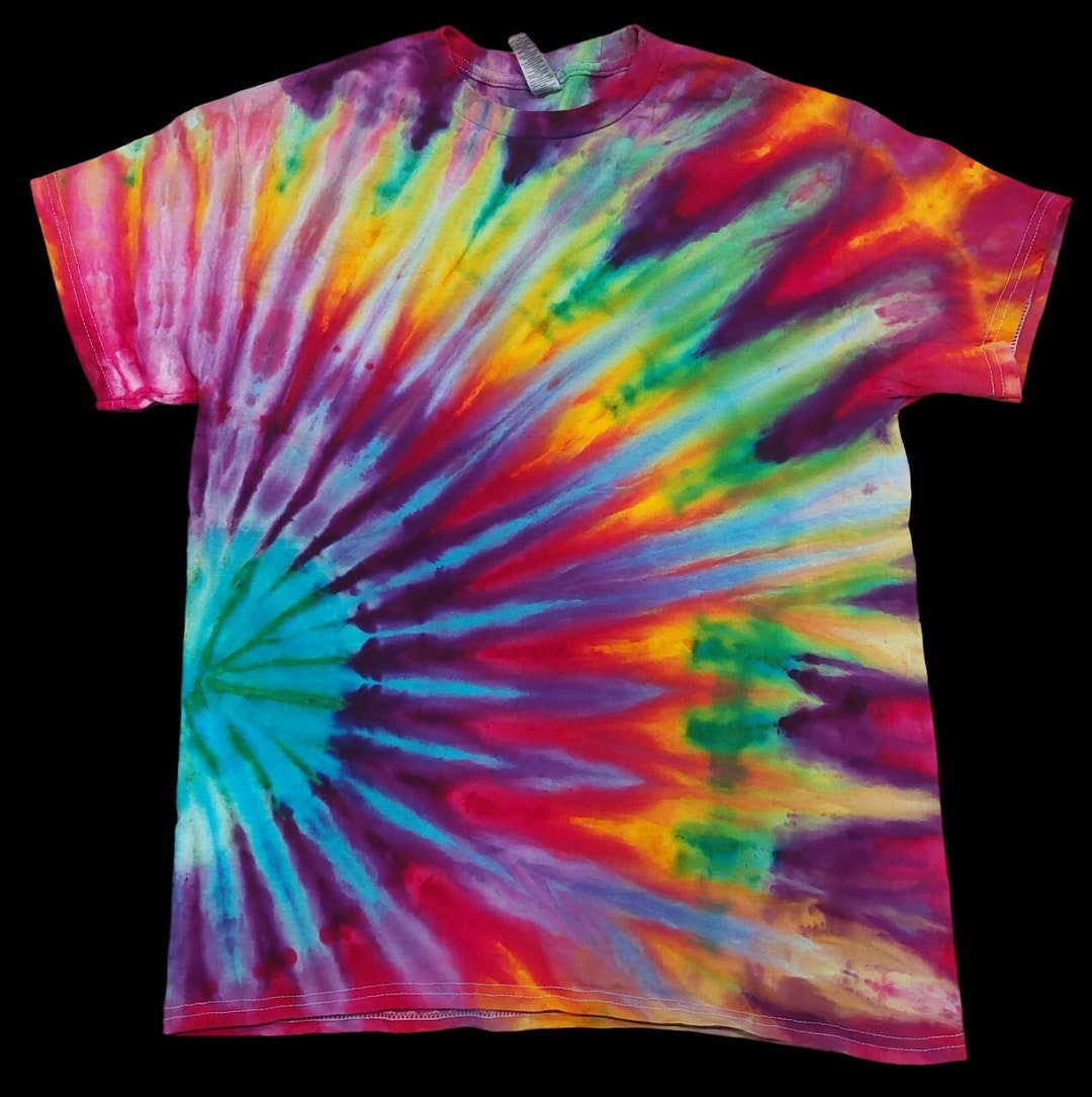 Size: MEDIUM Gildan Ultra Cotton Tie Dye T-shirt Incline Ice Dyed ...