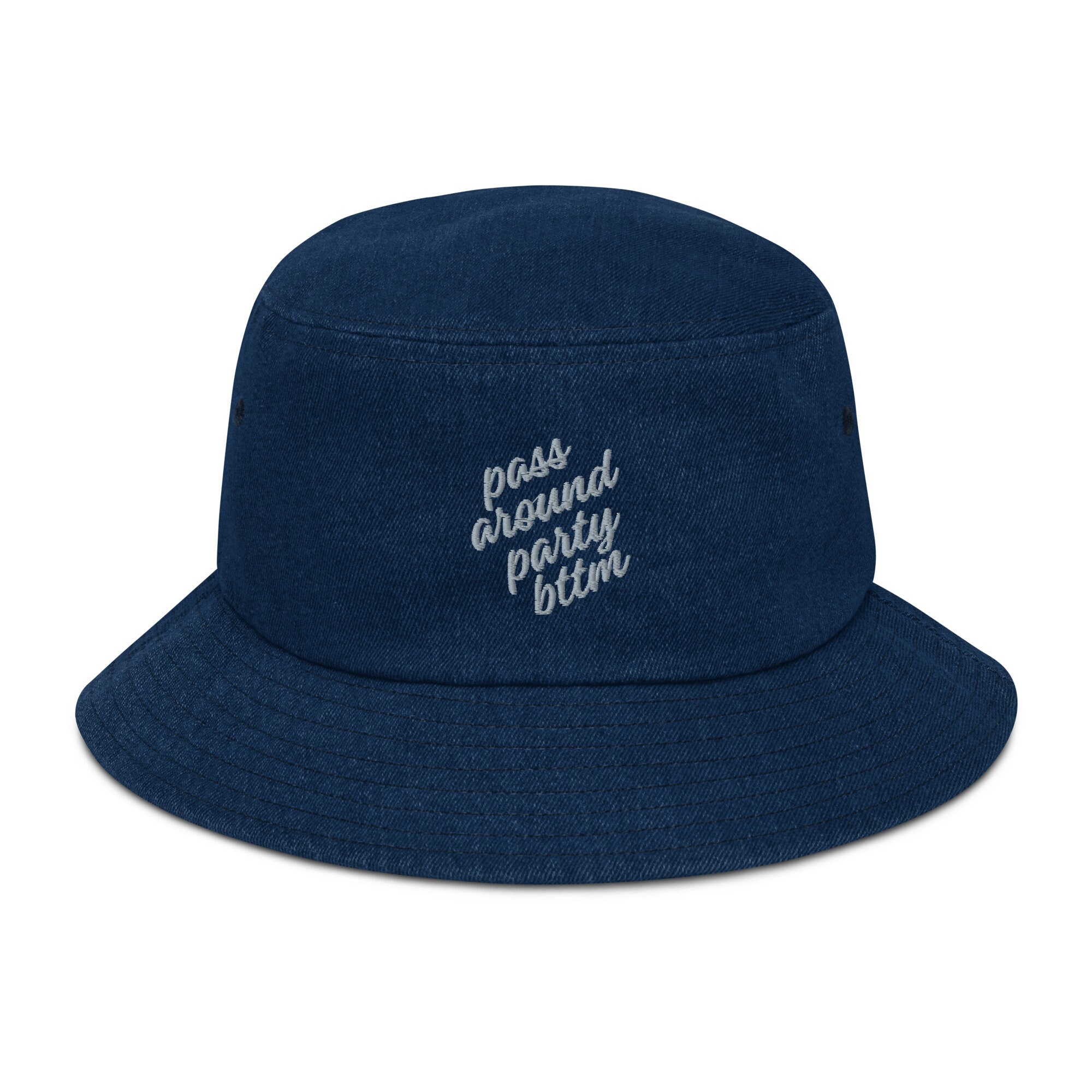 Pass Around Party Bottom / Gay Bucket Hat / Denim Bucket Hat / Gay ...