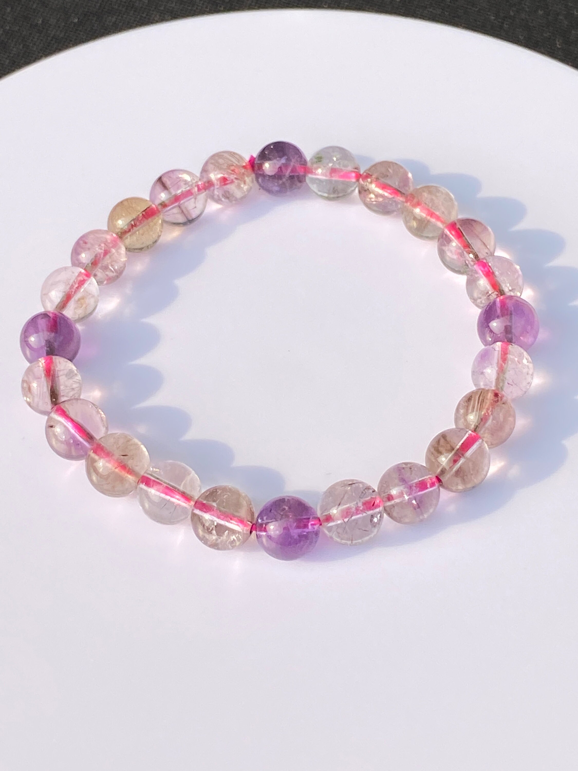 Super Seven Crystal Bracelet 7.5mm | Etsy