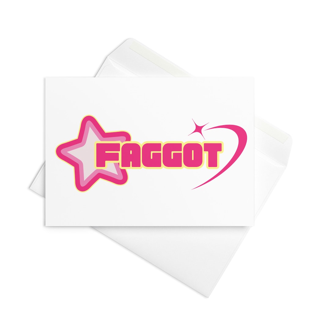 Gay Greeting Card / Faggot Greeting Card / Fag Custom Gift / Fag ...