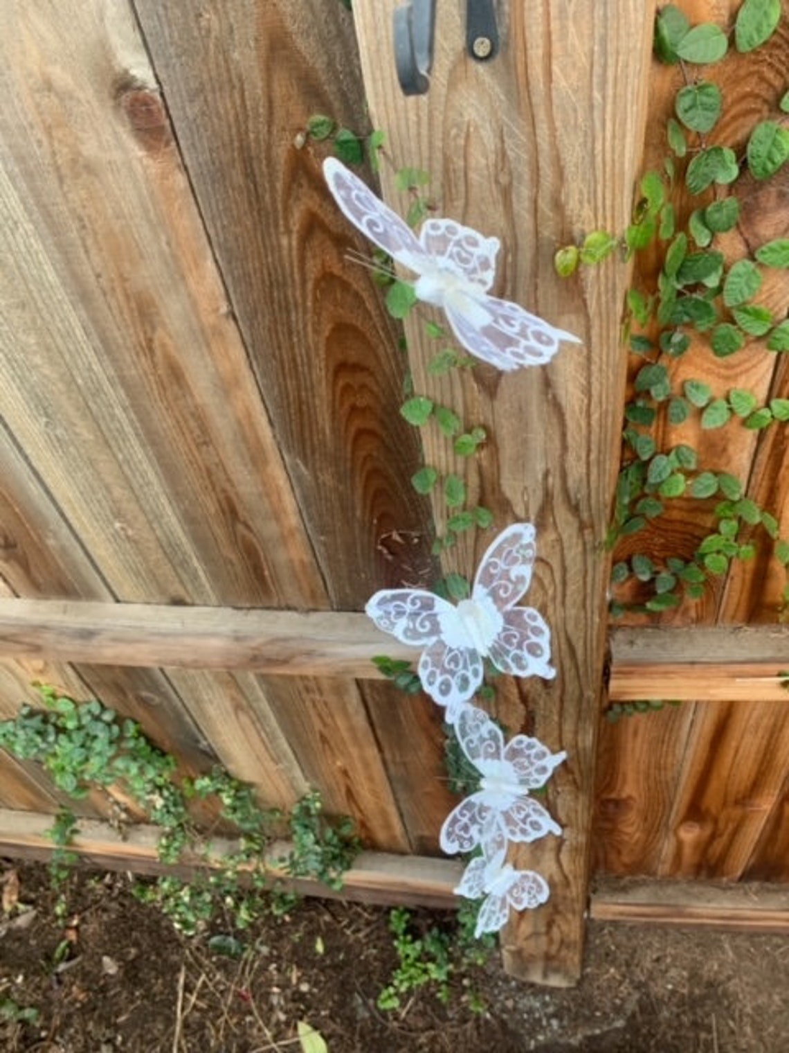 White Butterfly Decor Mobile Dangling Handmade Wind Ornament - Etsy