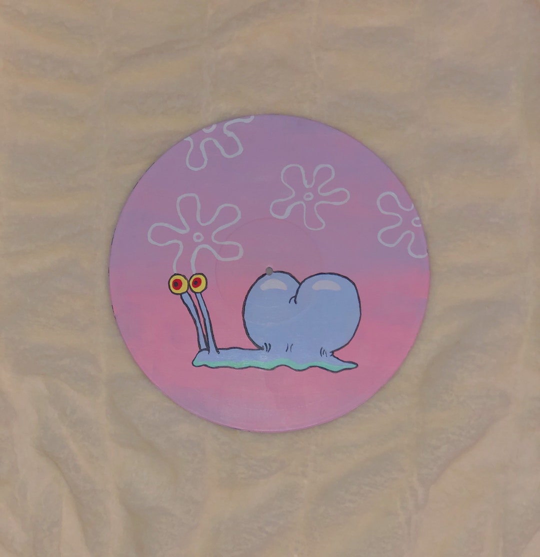 Spongebob Painted Record - Etsy