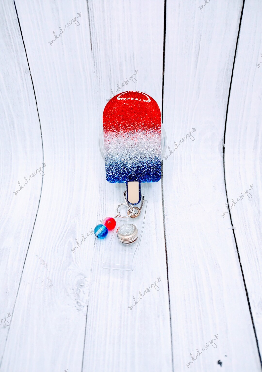 4th of July Popsicle Badge Reel, Retractable Badge Reel, Nurse Badge ...