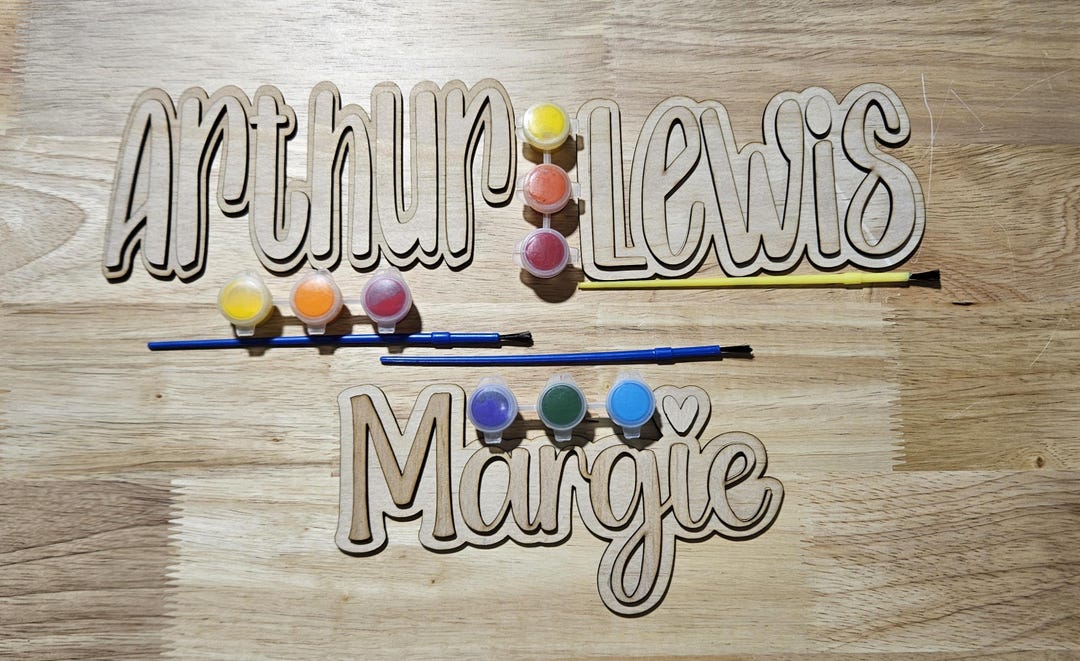 Personalised Kids Wooden Name Kits - Etsy