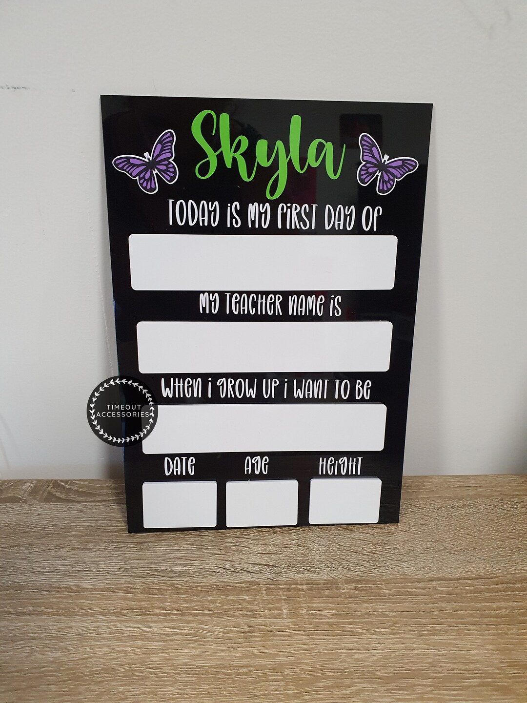 Personalised Reusable First Day Board - Etsy