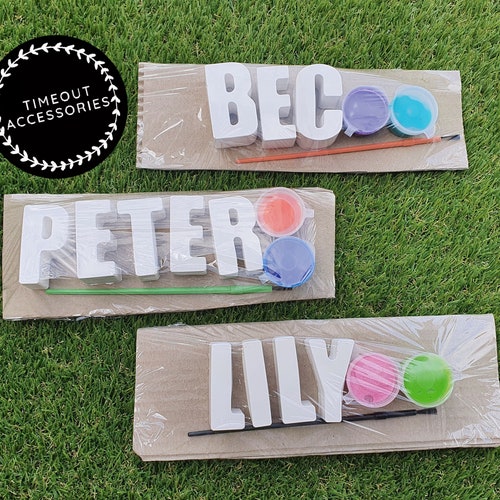 Personalised Kids Plaster Name Kits - Etsy Australia