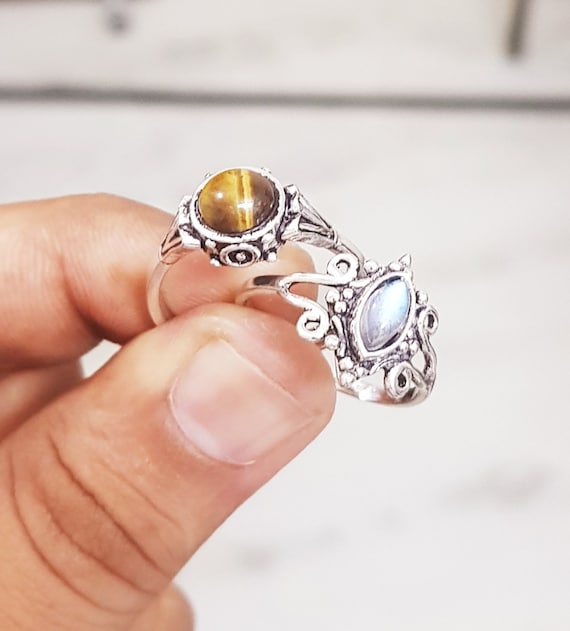 Wholesale Lot Assorted Gemstone Ring Assorted Crystal Handmade Ring Ring for Women Silver Plated Ring Wholesale Lot Jewelry Bulk Sale Etsy