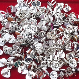 Assorted Gemstone Rings Jewelry, Assorted Crystal Handmade Ring for ...