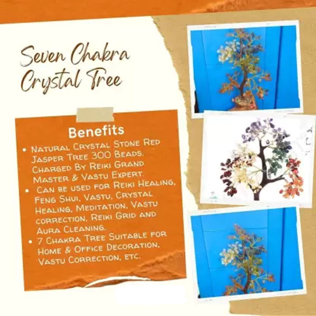 Seven Chakra Tree of Life, Money Tree, Natural Crystal Tree, Hippie ...