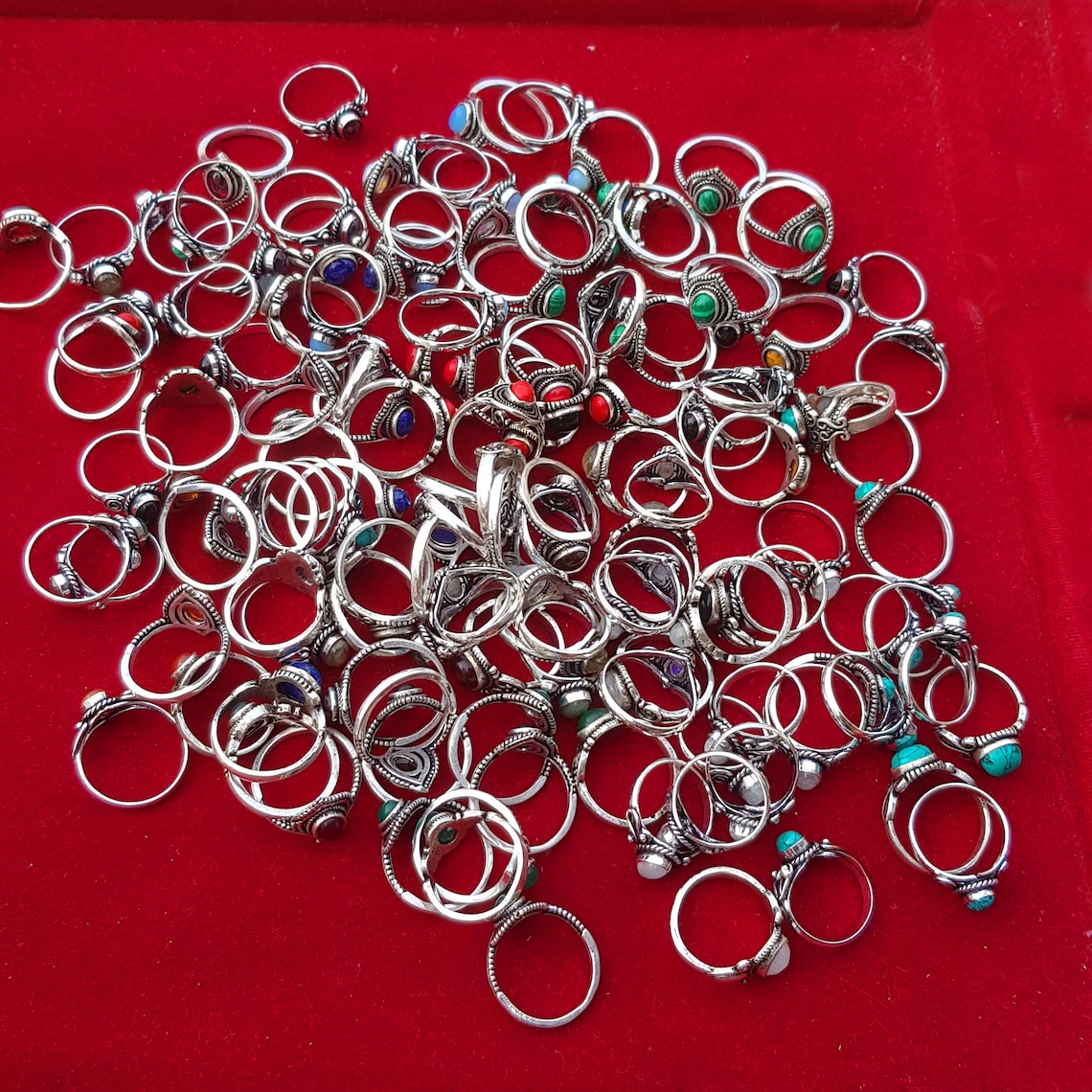 Wholesale Lot Assorted Gemstone Ring Assorted Crystal - Etsy