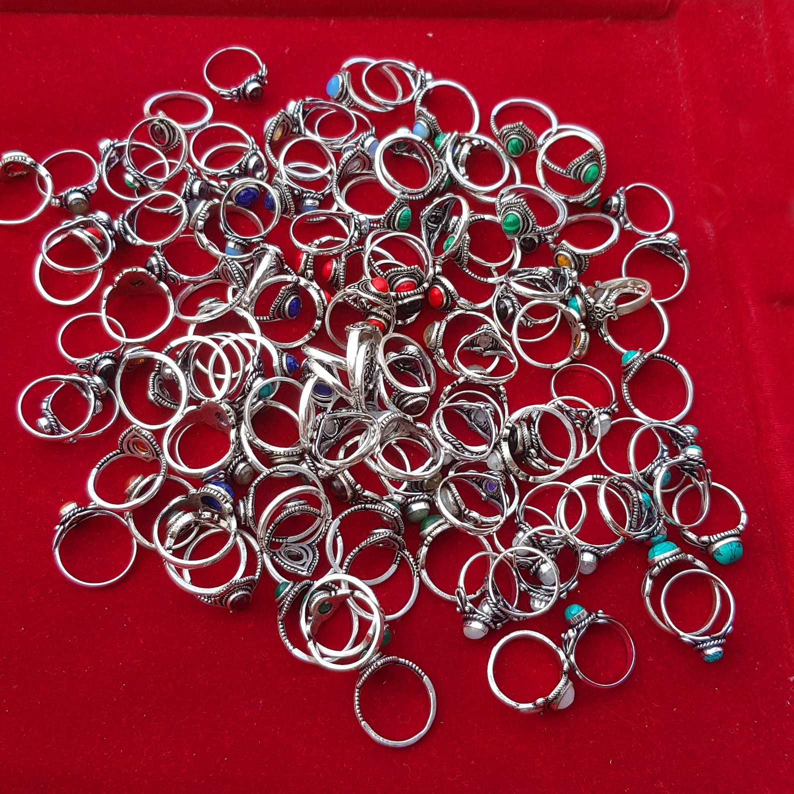 Wholesale Lot Assorted Gemstone Ring Assorted Crystal - Etsy