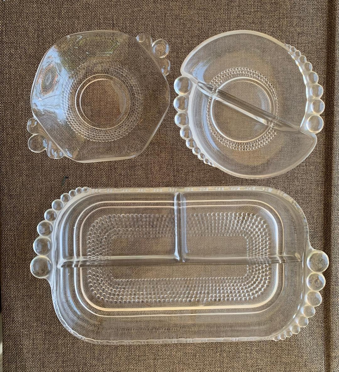 Glass Serving Set Duncan Miller Teardrop - Etsy