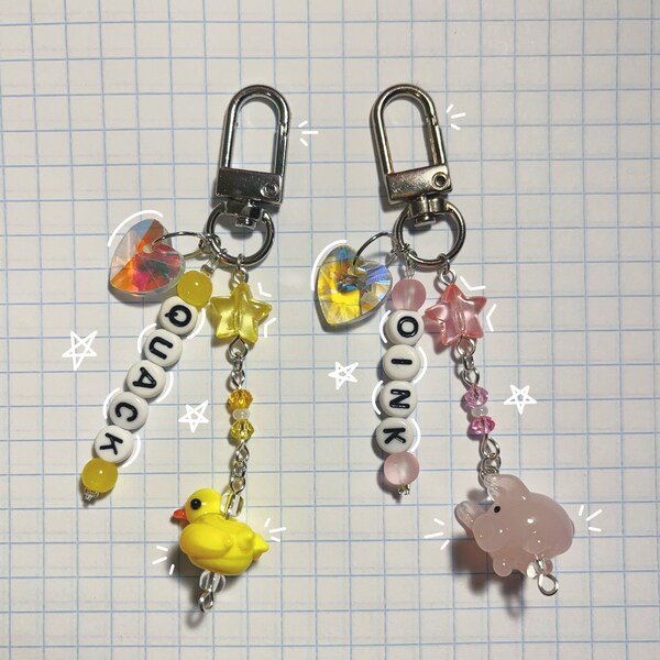 Beaded Animal Keychain - Etsy