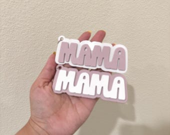 Mama Two Toned Keychain - Etsy