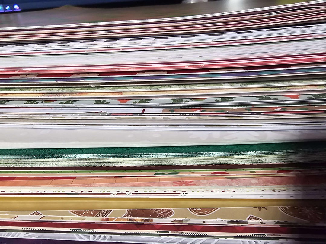 32p -12x12 CHRISTMAS THEMED Scrapbook Paper Stack - Etsy