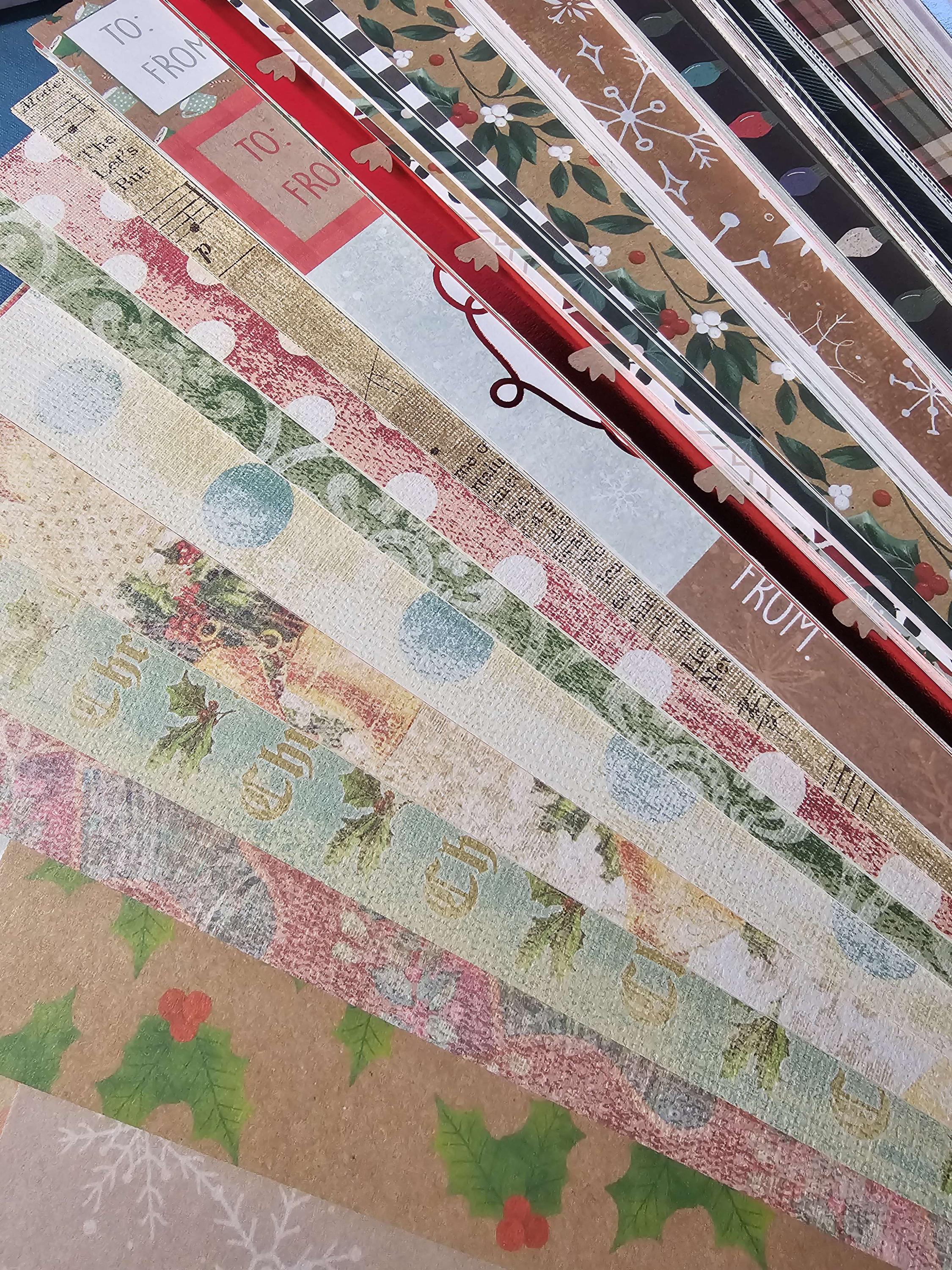 32p -12x12 CHRISTMAS THEMED Scrapbook Paper Stack - Etsy