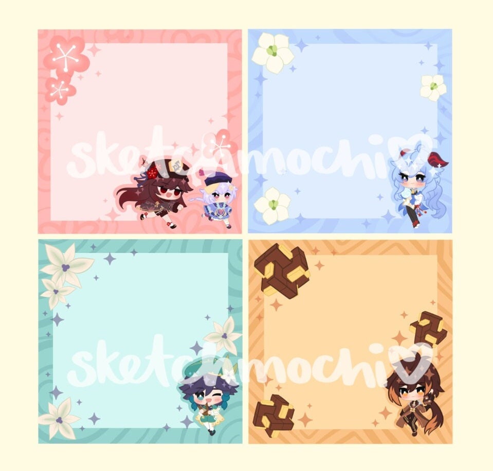 Genshin Impact Sticky Notes / Chibi Memo Pad / Post It Notes - Etsy