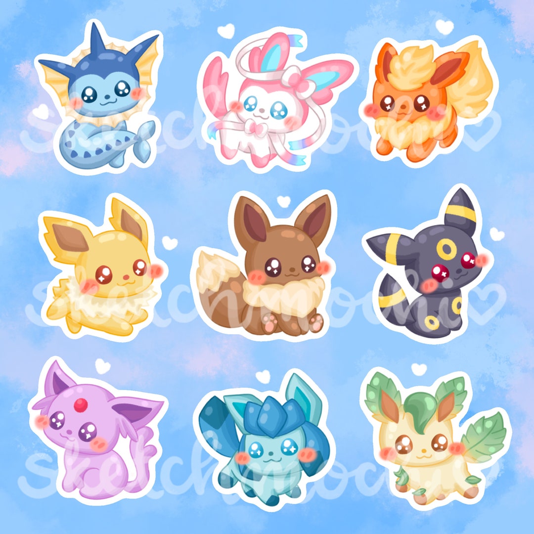 Eevee Eeveelutions Stickers / Pokemon Vinyl Die Cut Sticker / Sylveon ...