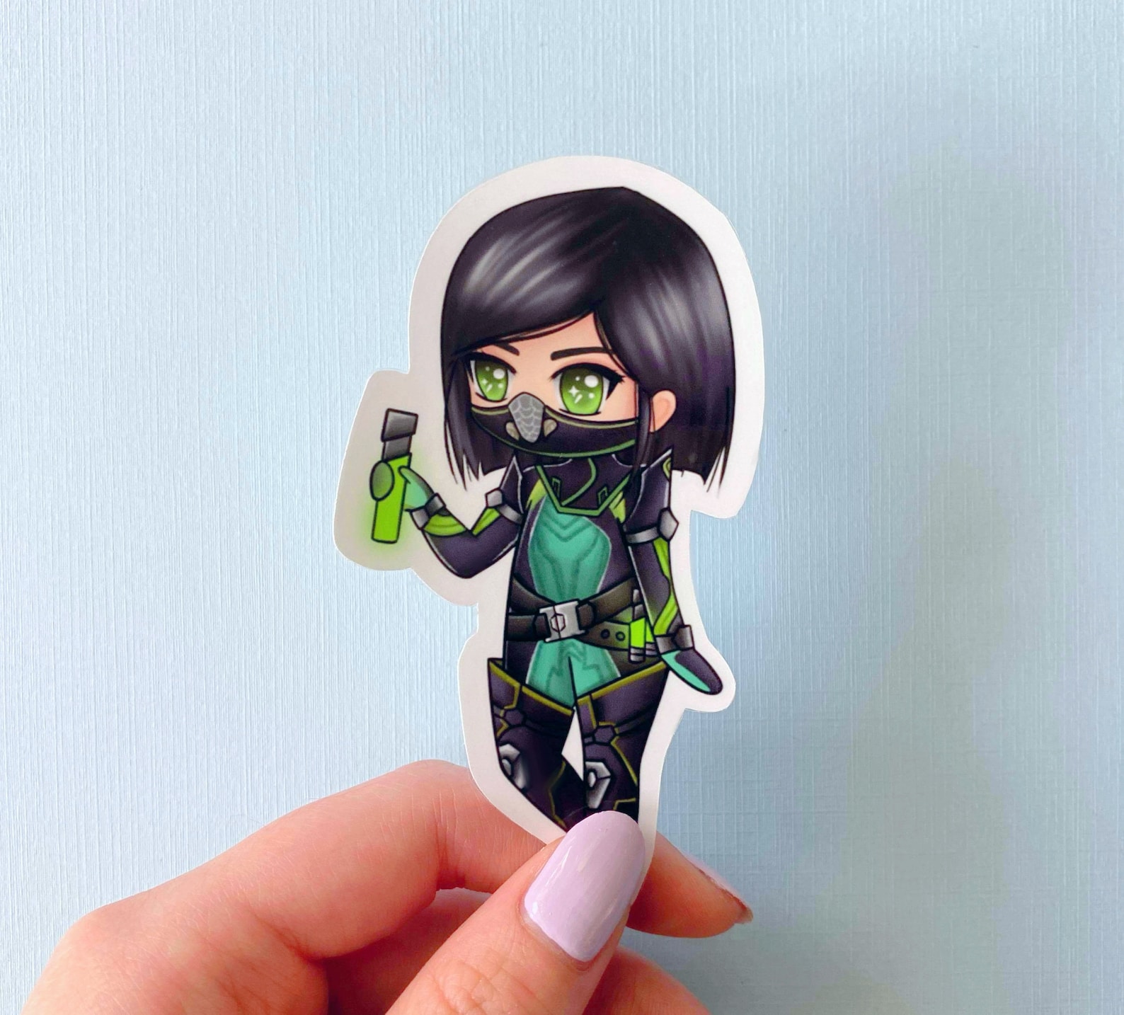 Valorant Viper Anime Chibi Fanart Kawaii Green Game D